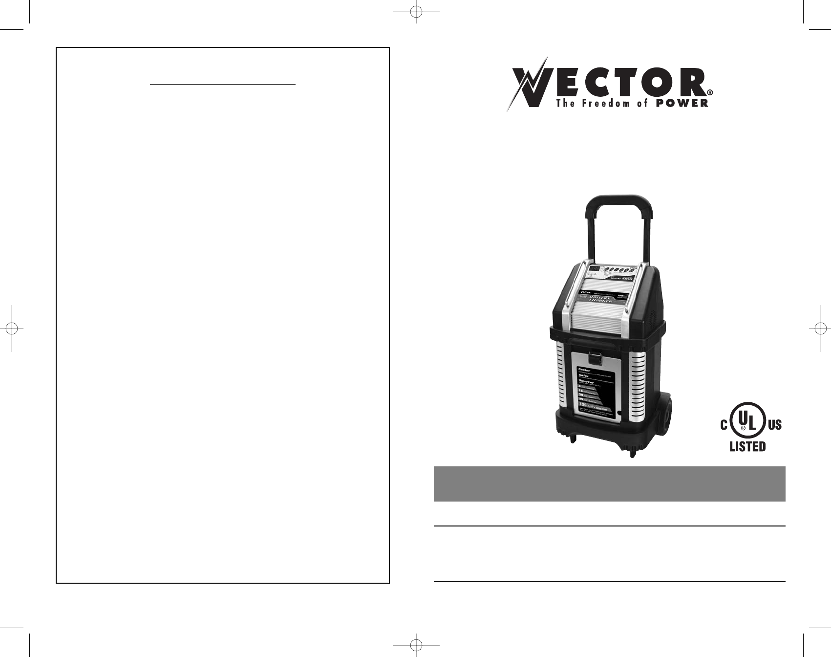 Vector VEC1098A Manual