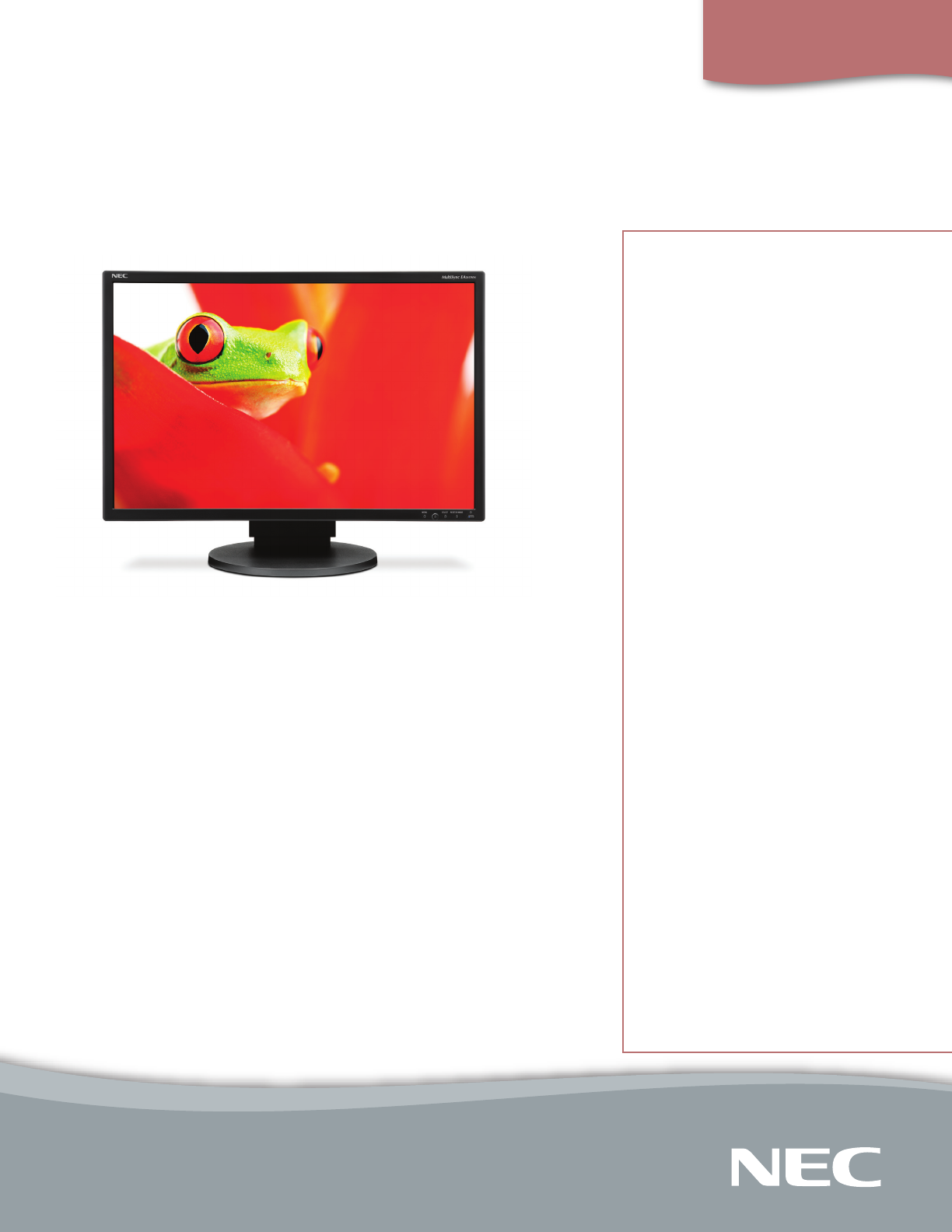 NEC Electronics America EA261WM-BK Manual