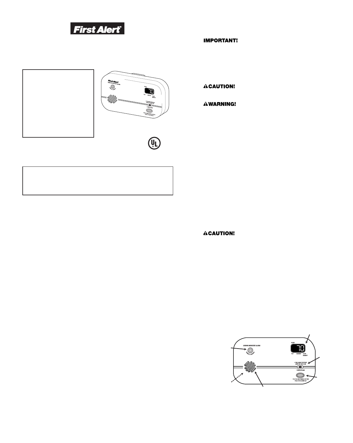 First Alert FCD4 Manual