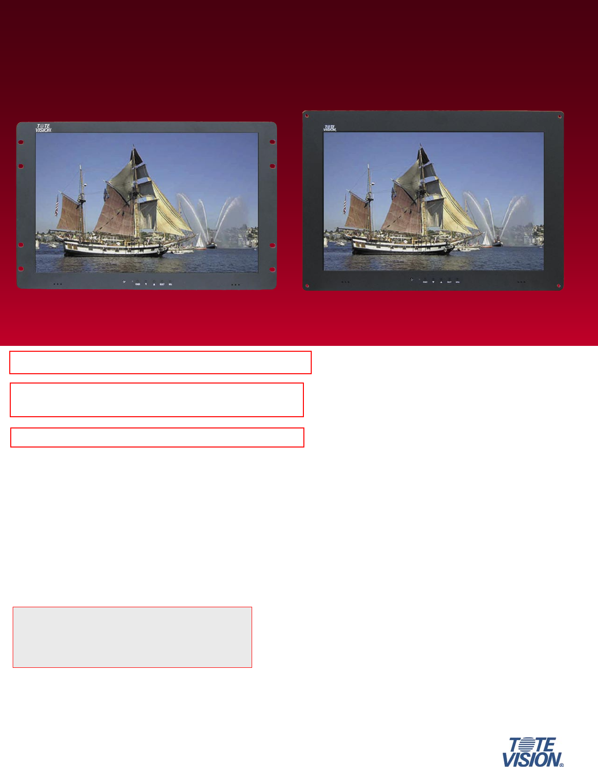 Tote Vision LCD-1901HDR Manual