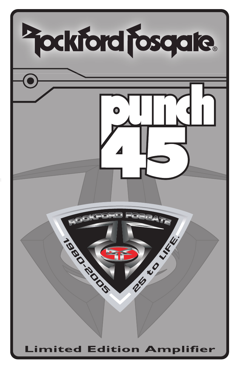 Rockford Fosgate Punch 45 Manual