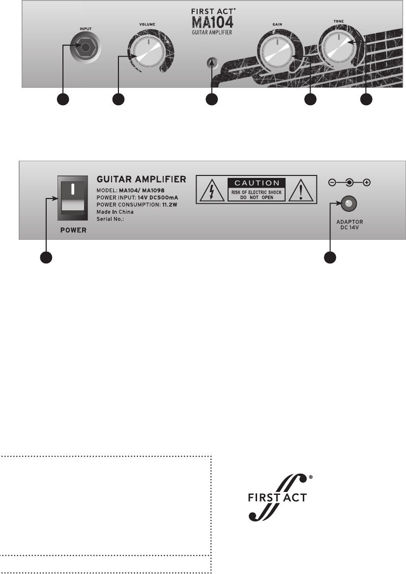 First Act Inc. MA104 Manual