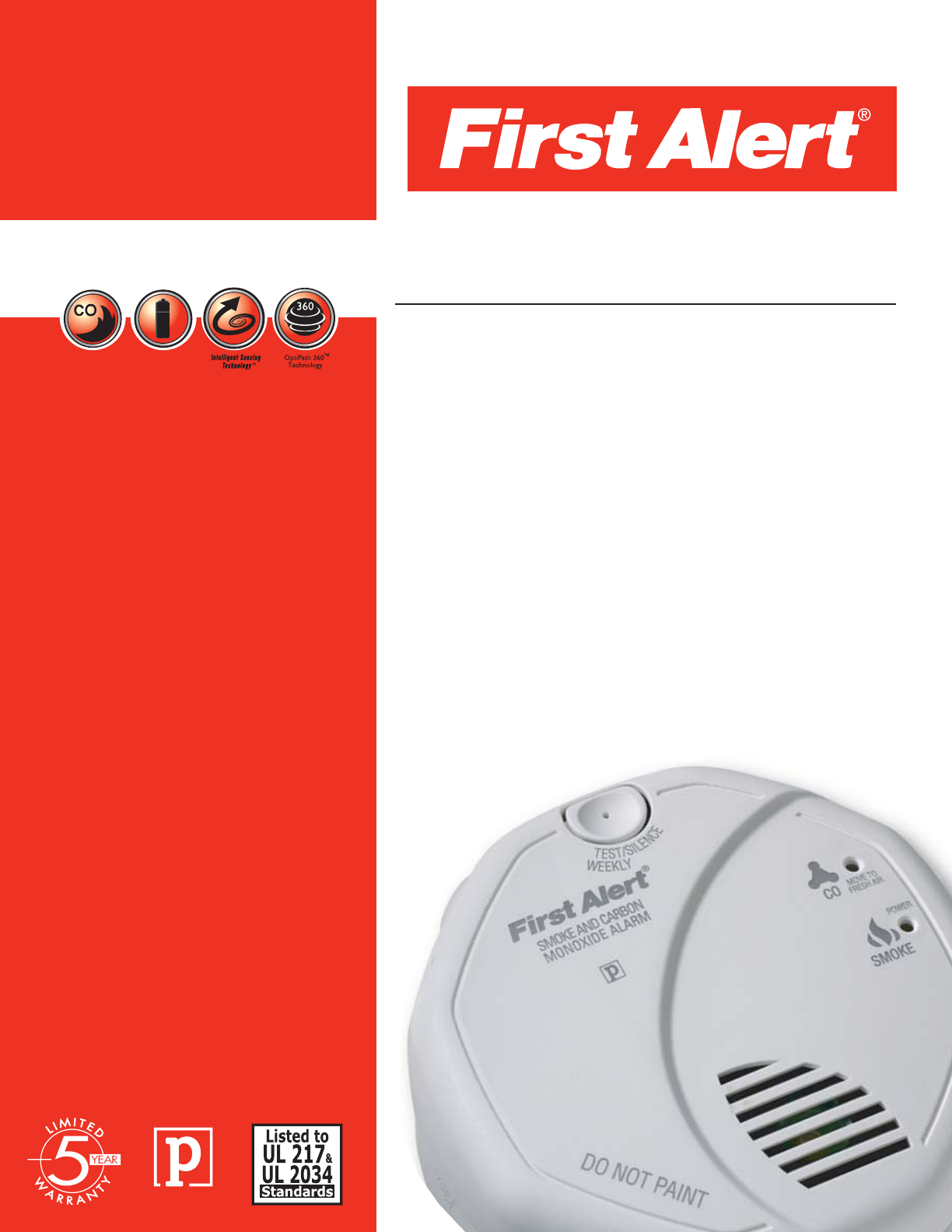First Alert SC05B series Manual