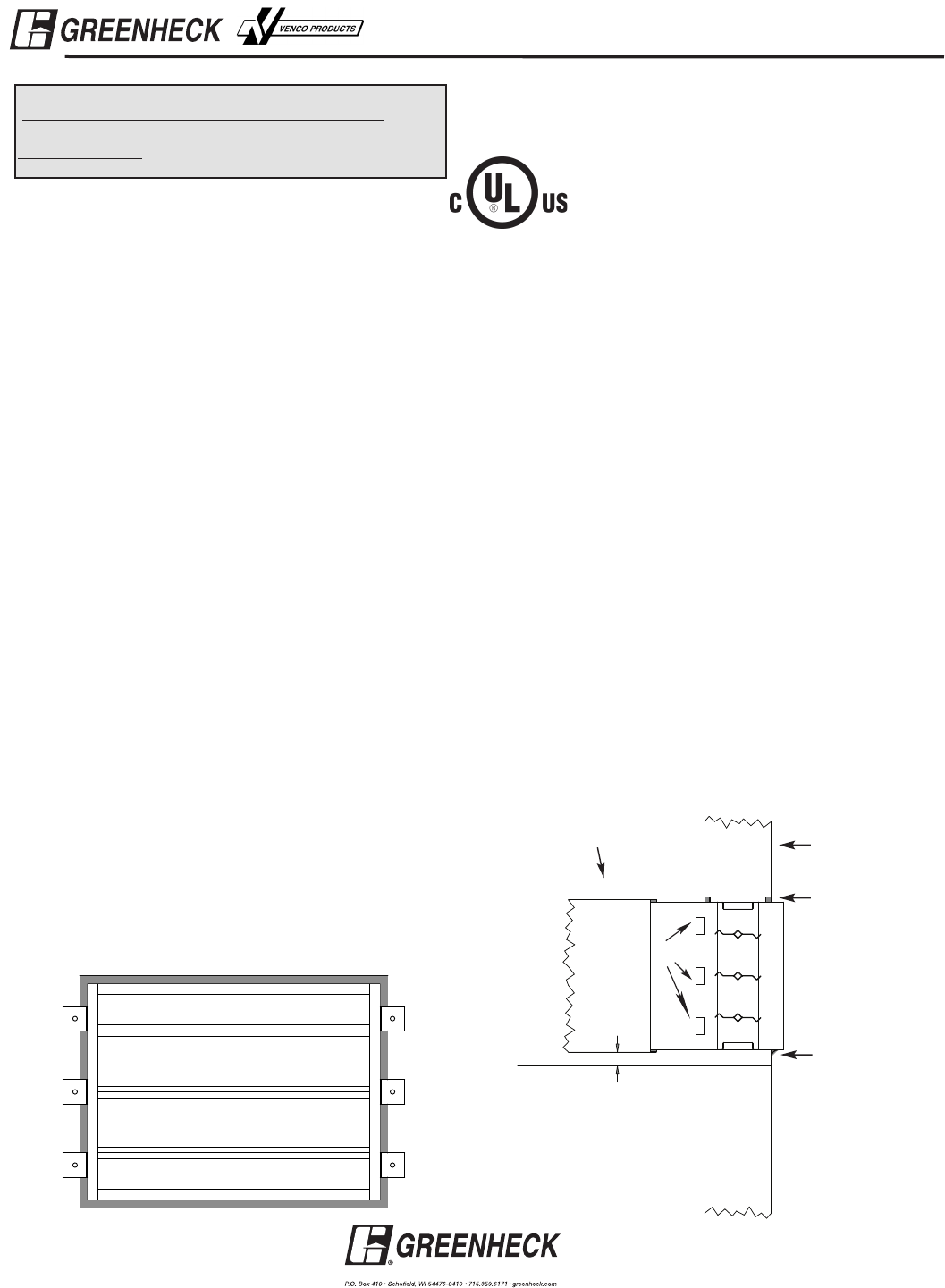 Greenheck Fan Corp. FSD Series Manual