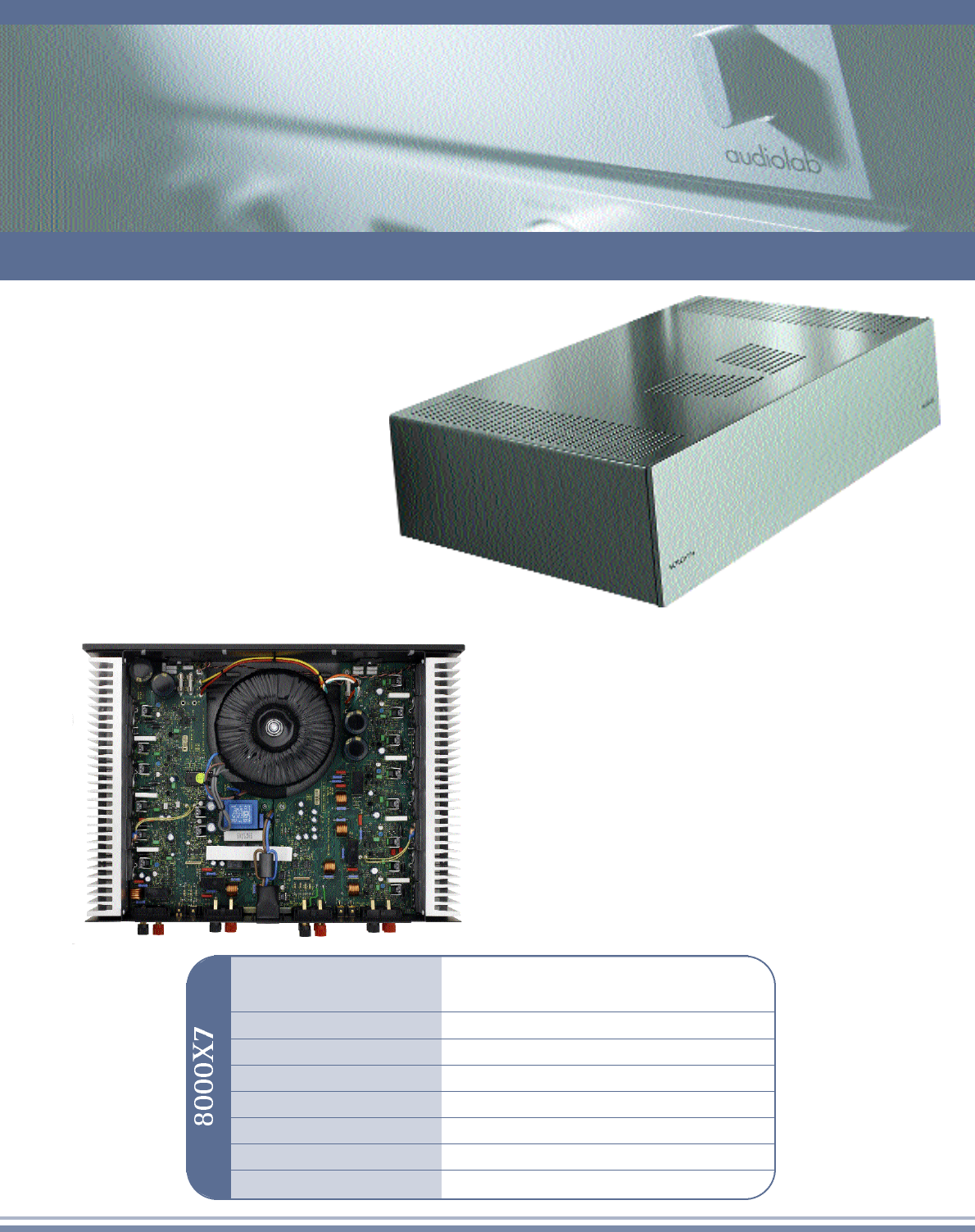 Audiolab - International Audio Group 8000X7 Manual