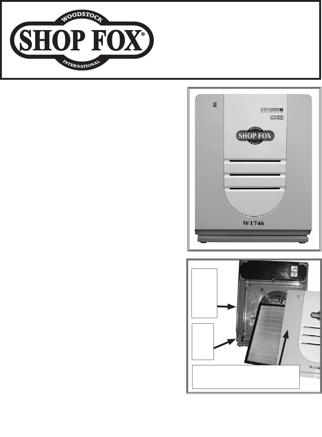 Woodstock International, Inc. W1746 Manual